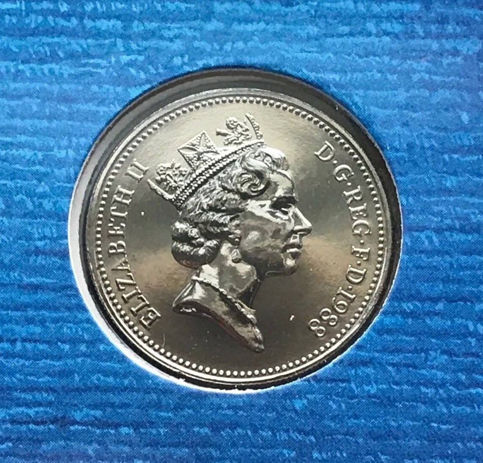 1988 FIVE 5 PENCE COIN 5P BRILLIANT UNCIRCULATED BU BUNC | eBay