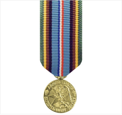 GENUINE U.S. MINIATURE MEDAL-24K GOLD PLATED: ARMED FORCES ...