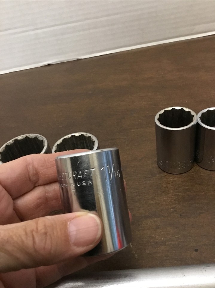 3/4” Drive 12 Pt Socket Set Indestro W/ Slide T-Bar Breaker Extensions ...