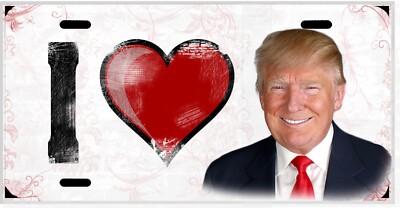 L@@K I Love Trump Front License Plate Donald Trump Republican Drain The ...
