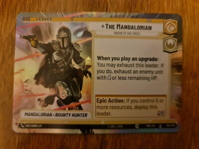 Star Wars Unlimited The Mandalorian 002/002 Foil Promo Near Mint Card ...