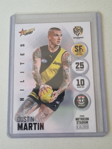 Dusty Martin Richmond Tigers AFL card Teamcoach hilites 2020 SH-SF2 111 ...