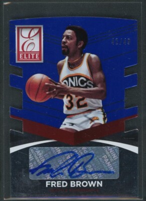 2014-15 FRED BROWN 42/49 AUTO PANINI DONRUSS ELITE DIE-CUT AUTOGRAPHS ...