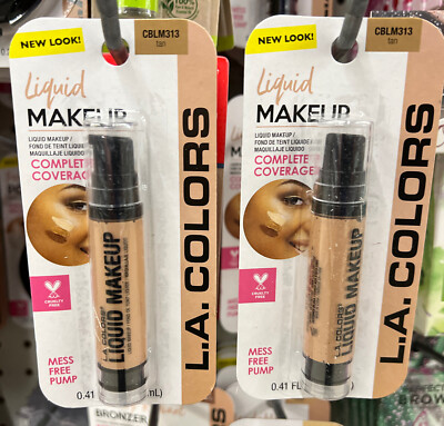 2x L.A. COLORS Liquid Makeup Complete Coverage #CBLM313 Tan | eBay