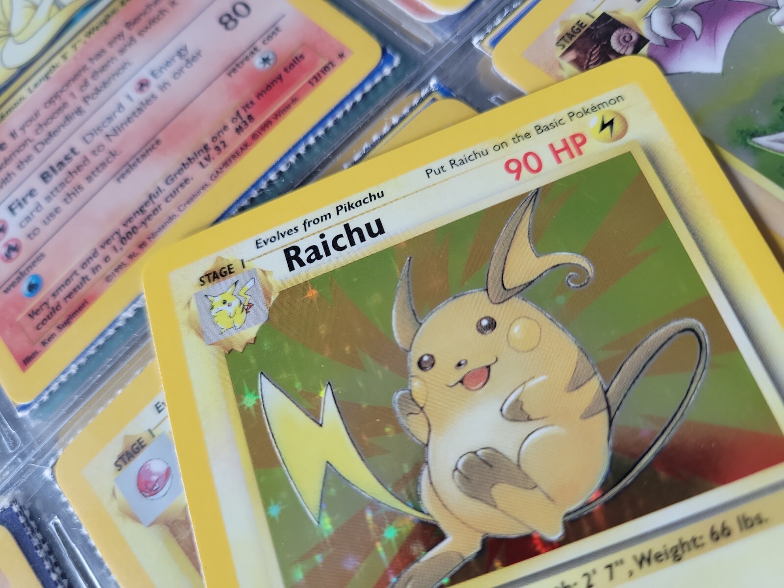 Raichu Pokemon Card Stage 1 - 14/62 - 90HP - Gigashock | eBay
