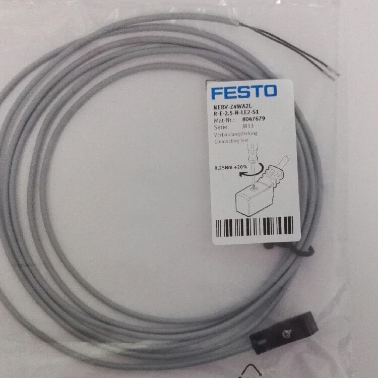 1PC New Festo NEBV-Z4WA2L-R-E-2.5-N-LE2-S1 8047679 Connecting Cable | eBay