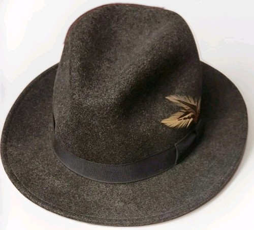 PENDLETON Felt Fedora Hat 100% Virgin Wool Mens L Large USA Vintage ...