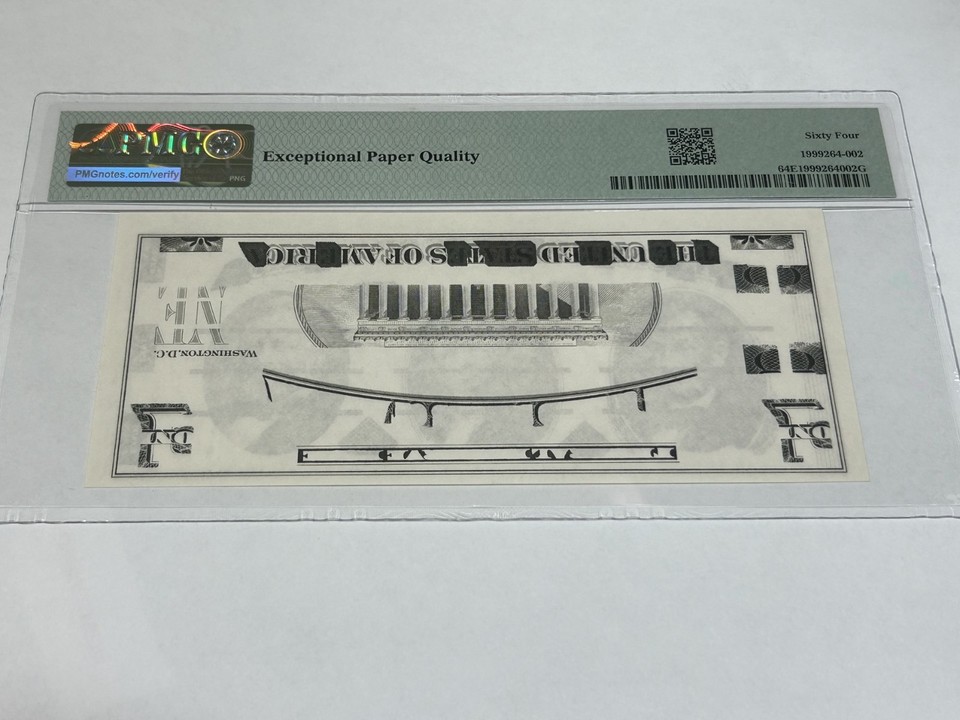 GIORI TEST NOTE PMG 64-EPQ 1950'S LINC, JEFF, GRANT PPL BN FACE, GREY ...