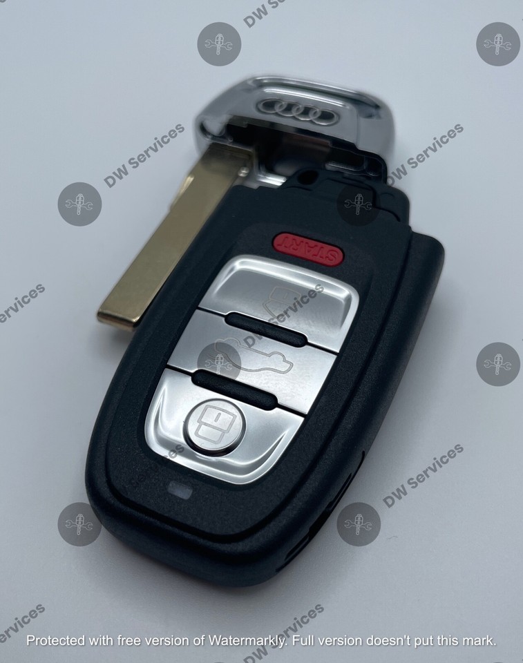 NEW! Audi 4-button remote SLOT key fob WITHOUT Comfort ACCESS ...
