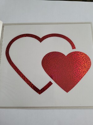 Double Heart Decal Red Love Emblem Sticker for Car-Truck-Bike Fender ...