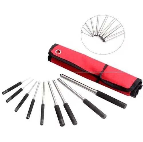 9 Pockets Roll Pin Punch Set Storage Pouch Small Punch Roll Up Tool ...