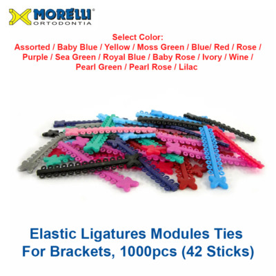 Dental Morelli Orthodontic Elastic Colorful Ligature Ties for Brackets ...