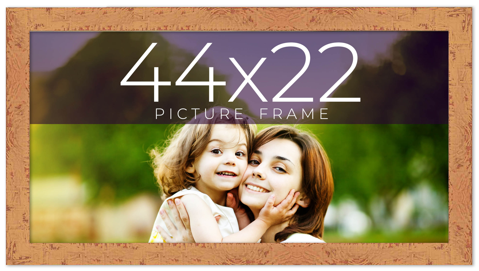 44x22 Frame Beige Real Wood Picture Frame Width 1.25 inches | Interior ...