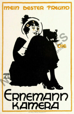 Ernemann Kamera vintage german camera ad poster 12x18 | eBay