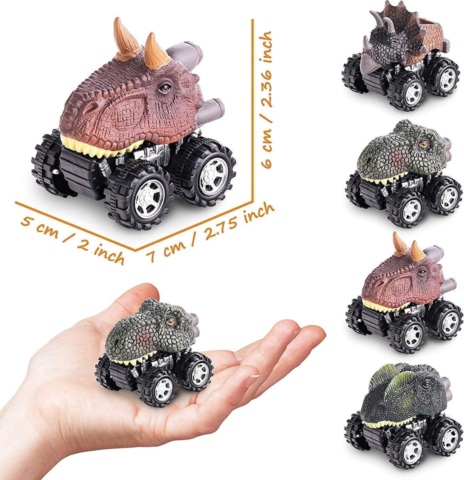 Dinosaur Toys for 3-7 Year Old Kids, Pull Back Dinosaur Cars for Kids ...