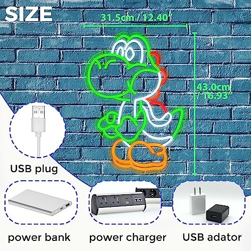 Anime Neon Sign Dinosaurs Neon Sign Dimmable LED Neon Lights for ...