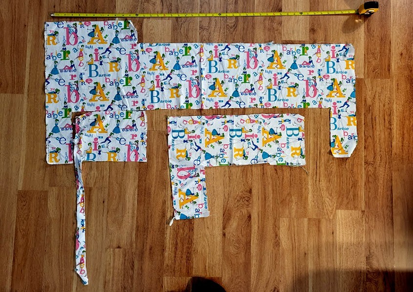 Vintage Barbie Fabric - Almost Done Child's Pinafore Size 5-6x | eBay