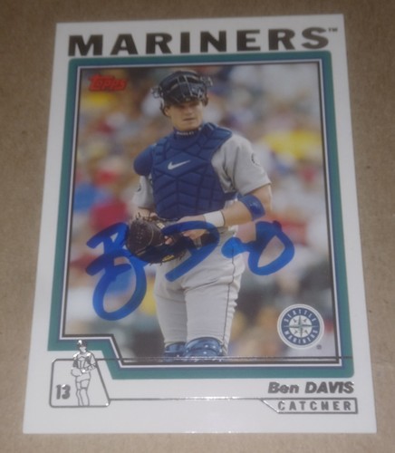Ben Davis 2004 Topps Signed Auto Card Mariners | eBay