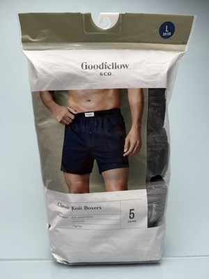 Mens size L Large Goodfellow Boxers - 5 Pack Gray & Black Tagless ...