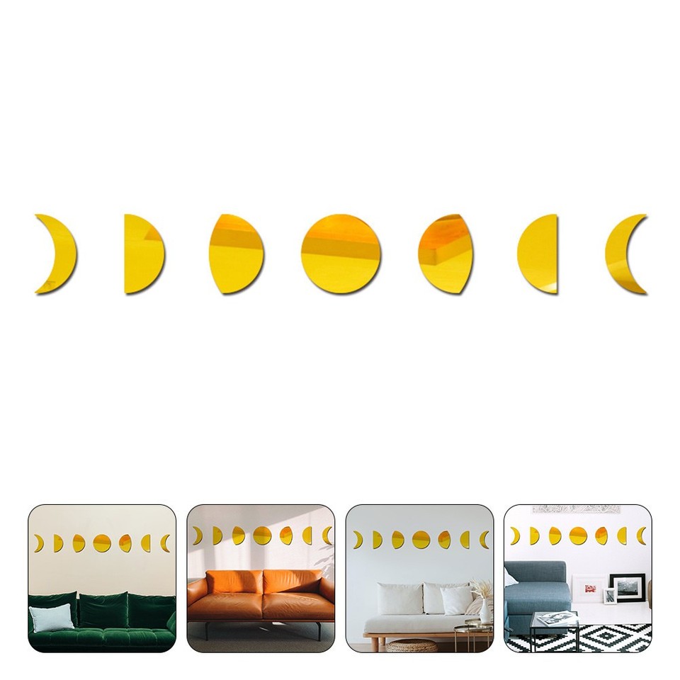 Mirror Wall Decorations for Living Room Moon Phase Mirrors Phases ...