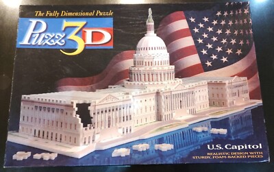 US Capitol Building 3D Puzzle by Milton Bradley 718pc Item #4463 | eBay