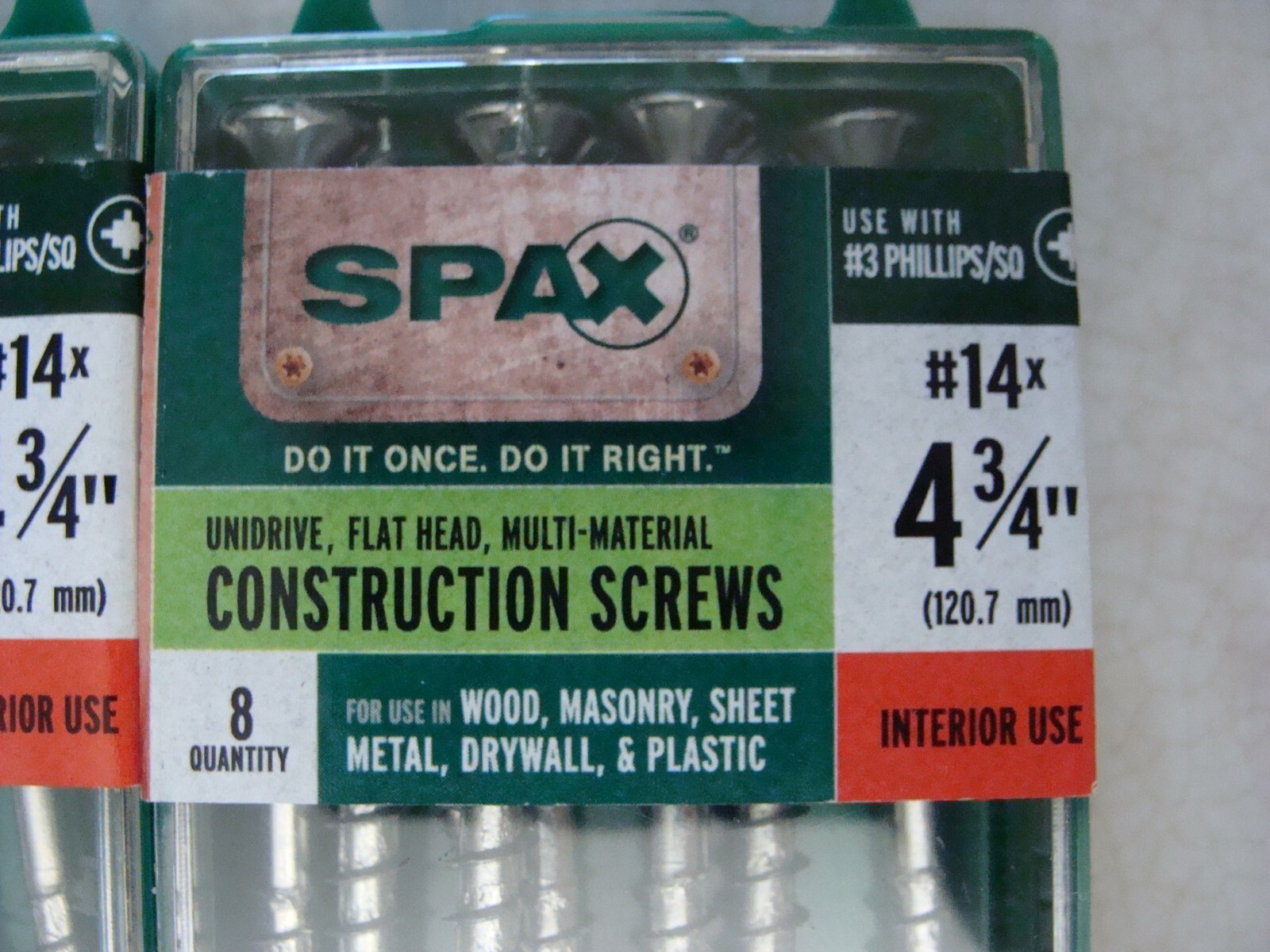 Spax Construction Screws #14 3/4" UniDrive Multipurpose 8ct for sale ...