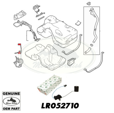 LAND ROVER SENDER FUEL TANK RIGHT RANGE EVOQUE 12-13 2.0L L4 LR052710 ...