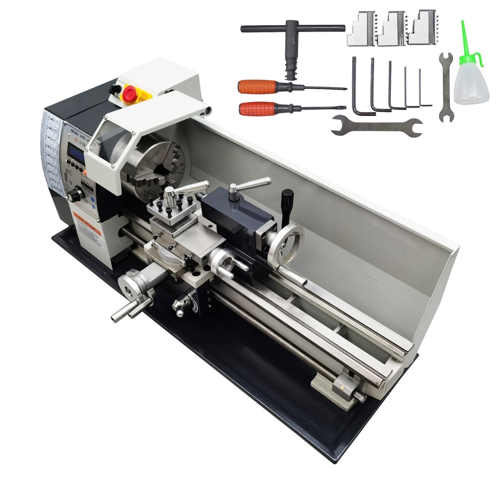 Metal Lathe 8"x16" Electronic Leadscrew Gearless Metric & Inch Lathe 1 ...