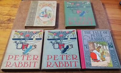 ALL 5 ORIGINAL 1904-1917 PETER RABBIT - ALTEMUS WEE BOOKS / WEE FOLKS ...