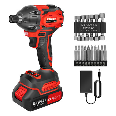 Cordless Brushless Impact Driver 21V Rechargeable Screwdriver Drills Tool | eBay