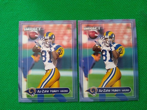 (2 Cards) 2000 FLEER IMPACT #77 - AZ-ZAHIR HAKIM - Los Angeles Rams | eBay