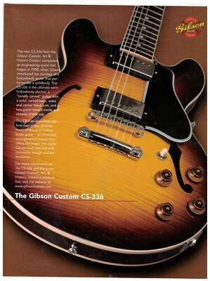 2000s Gibson Guitar CS-336 ad sheet | eBay