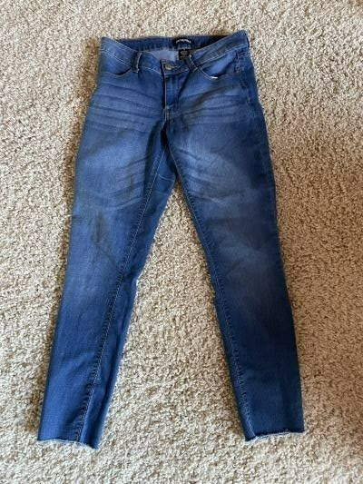 Generra - Low Rise Raw Hem Relaxed Wash Skinny Jeans Size 9 Measured ...