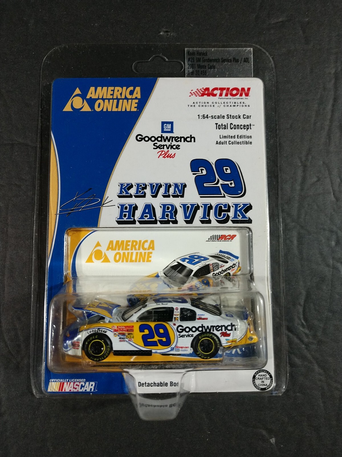 KEVIN HARVICK #29 GM Goodwrench / AOL 2001 Monte Carlo 1:64 Action ...