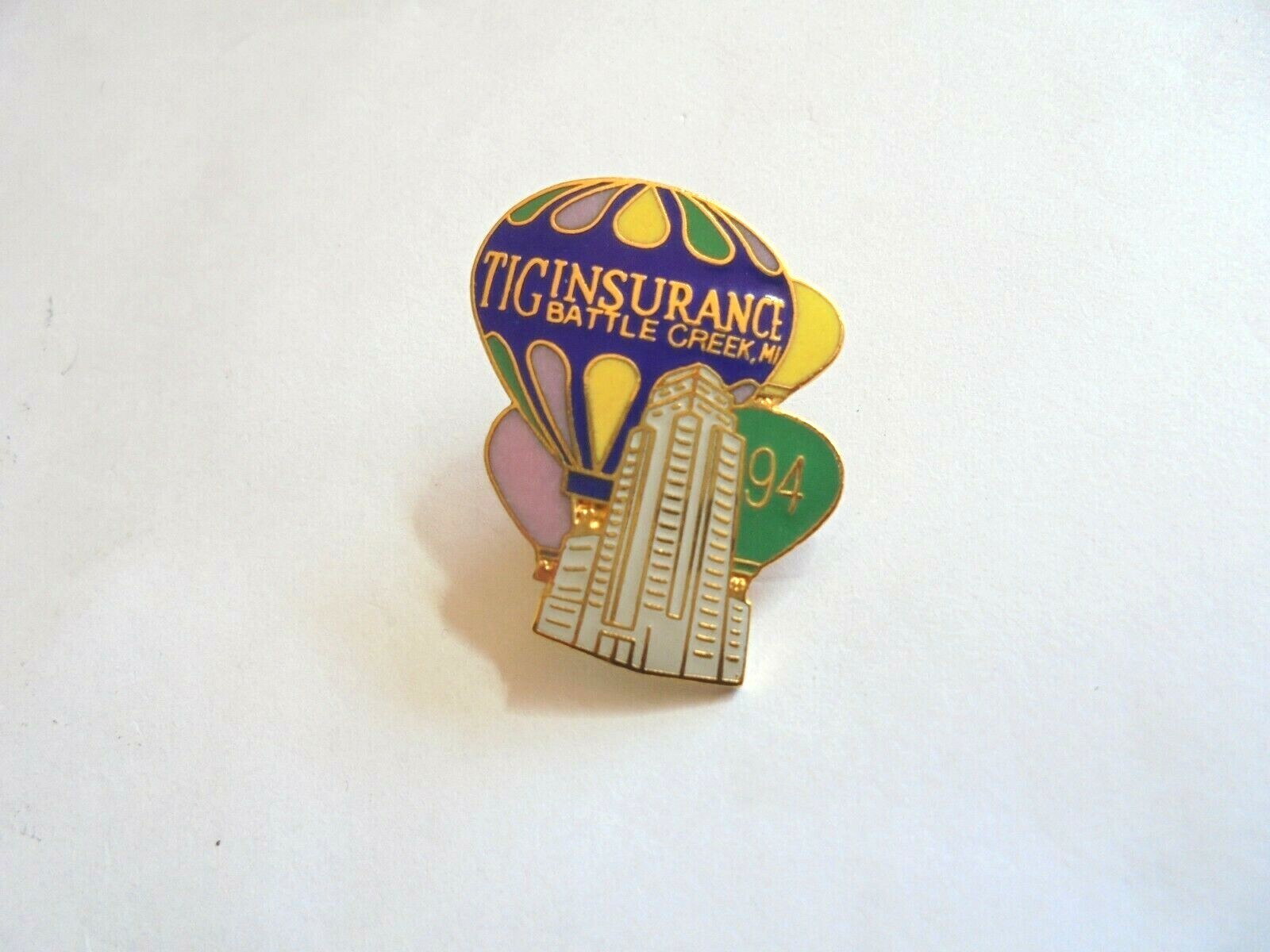 Vintage 1994 Battle Creek MI TIG Insurance Hot Air Balloon Ballooning ...