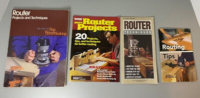 Router Projects Techniques Tips Book Pamphlet Lot of 4 | eBay