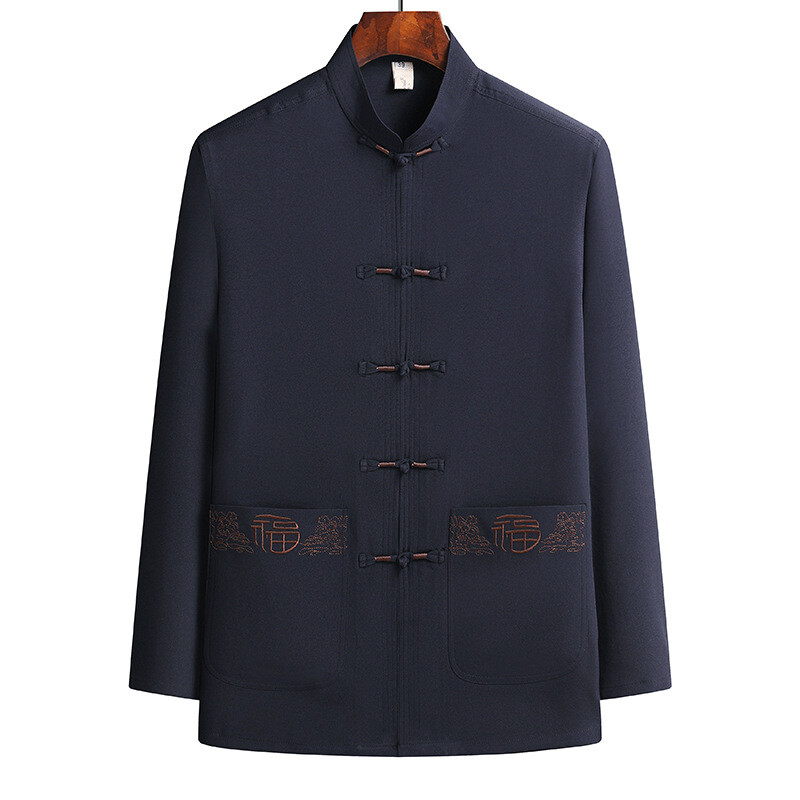 Mens Traditional Chinese Tang Suit Jacket Coat Pants Kung Fu Wingchun ...