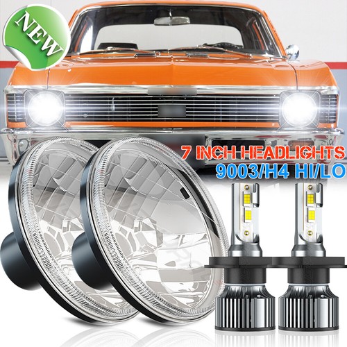 Pair 7inch Round Headlight HI/Lo Beam Fit Chevrolet Chevy II/Nova 1969 ...