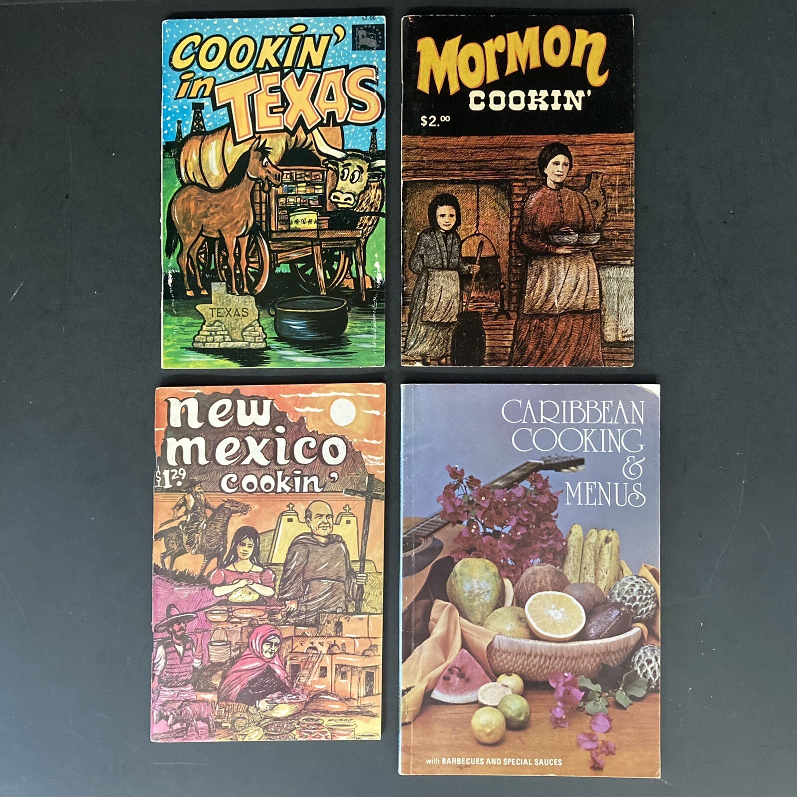New Mexico Mormon Cookin in Texas Caribbean Regional Cook Booklets Lot ...