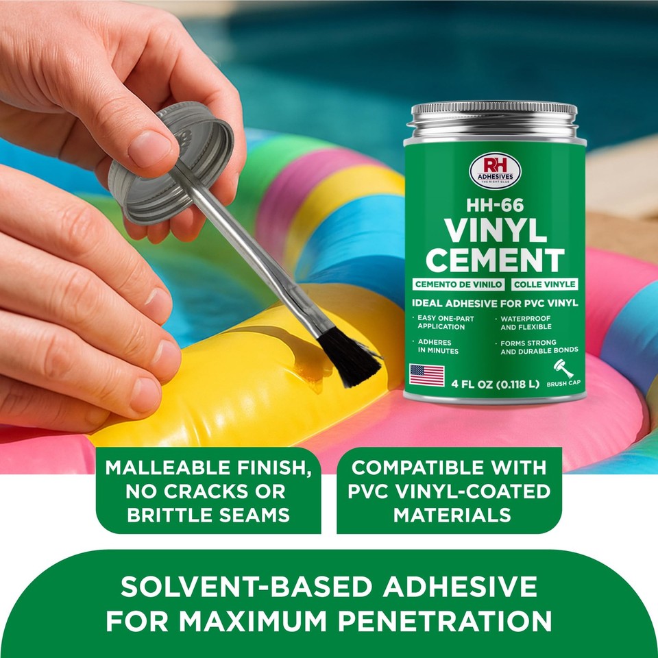 HH-66 Vinyl Cement, 4 oz. can - Vinyl Adhesive, Cement Glue, Repair ...