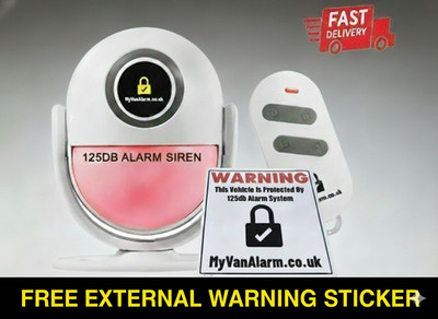 VAN SECURITY ALARM - WIRELESS - BATTERY OPERATED - 125db SIREN - FAST ...