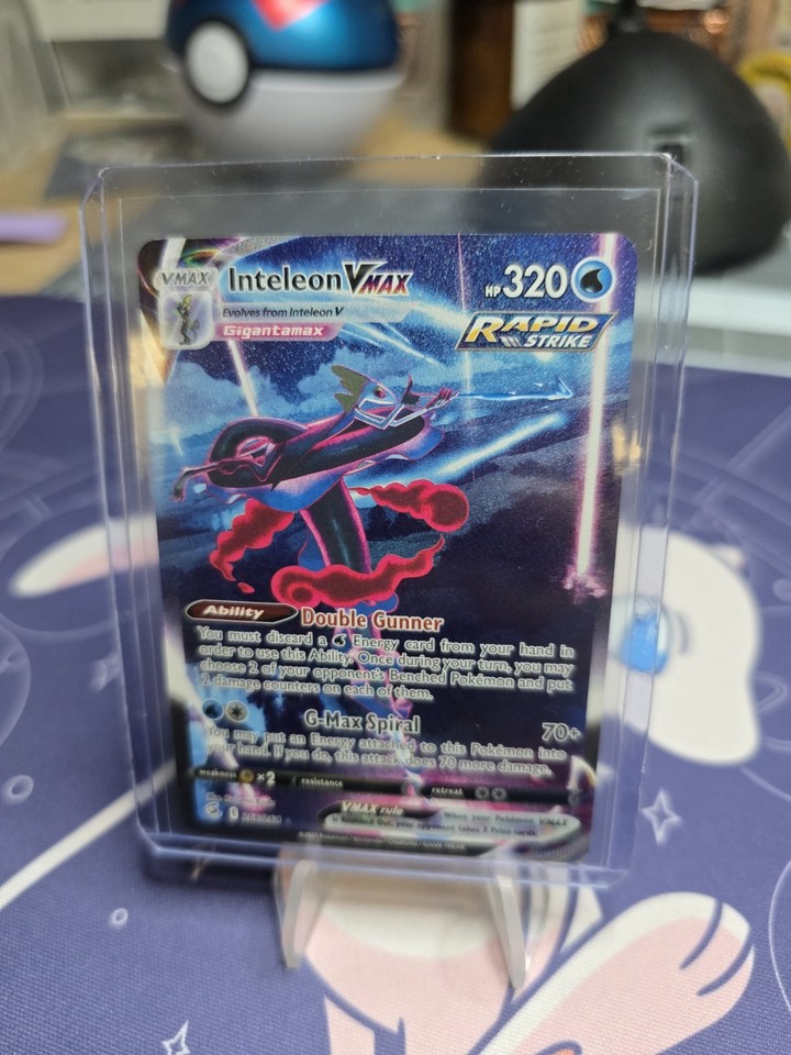 Inteleon VMAX (Alternate Art Secret) 266/264 Swsh08: Fusion Strike Holo ...