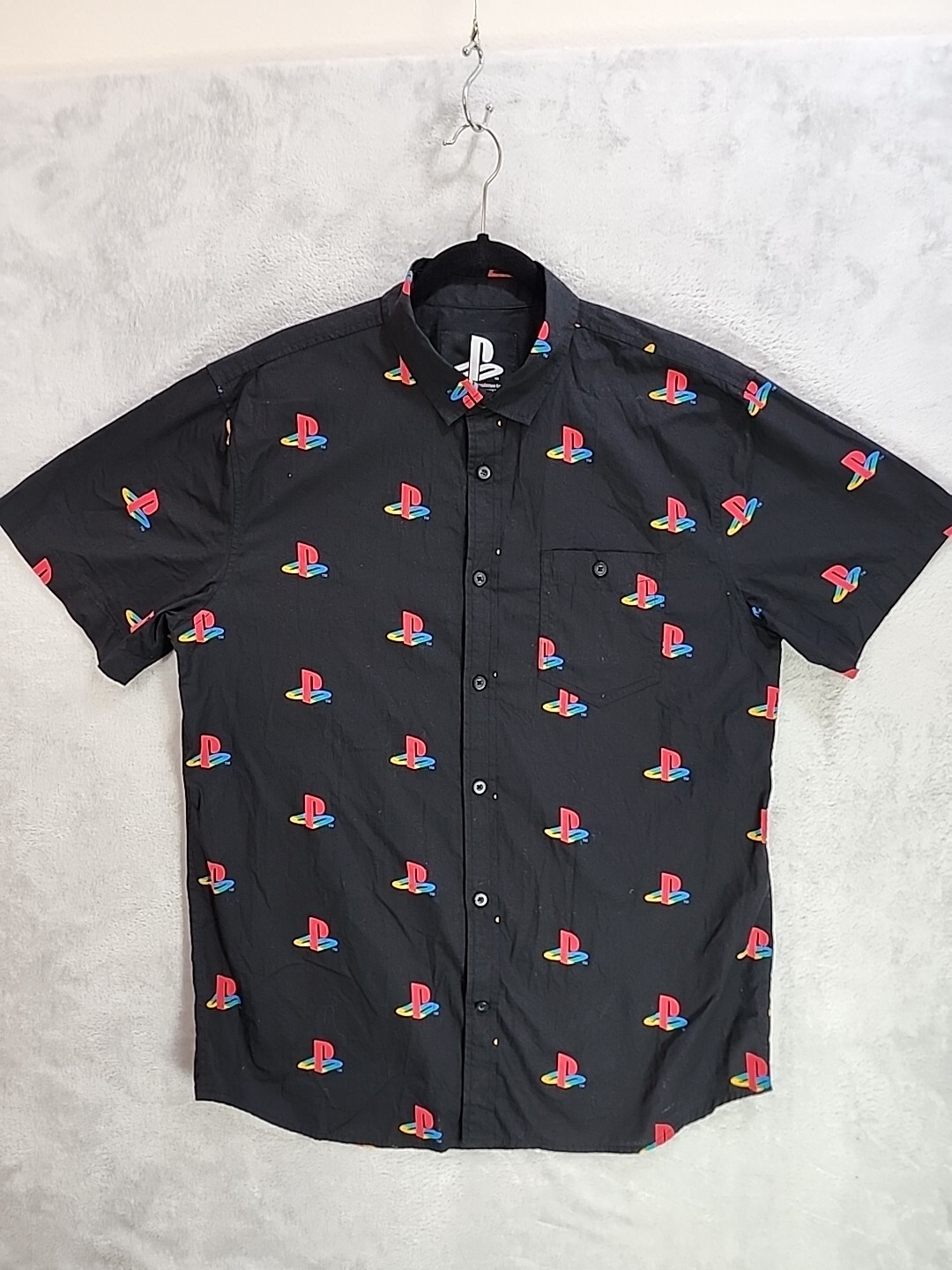 Sony PlayStation Men’s Controller Logo Full Graphic P… - Gem