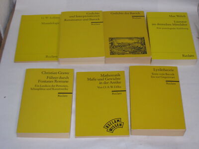 Reclam: Konvolut 7 Reclam-Hefte. | eBay.de