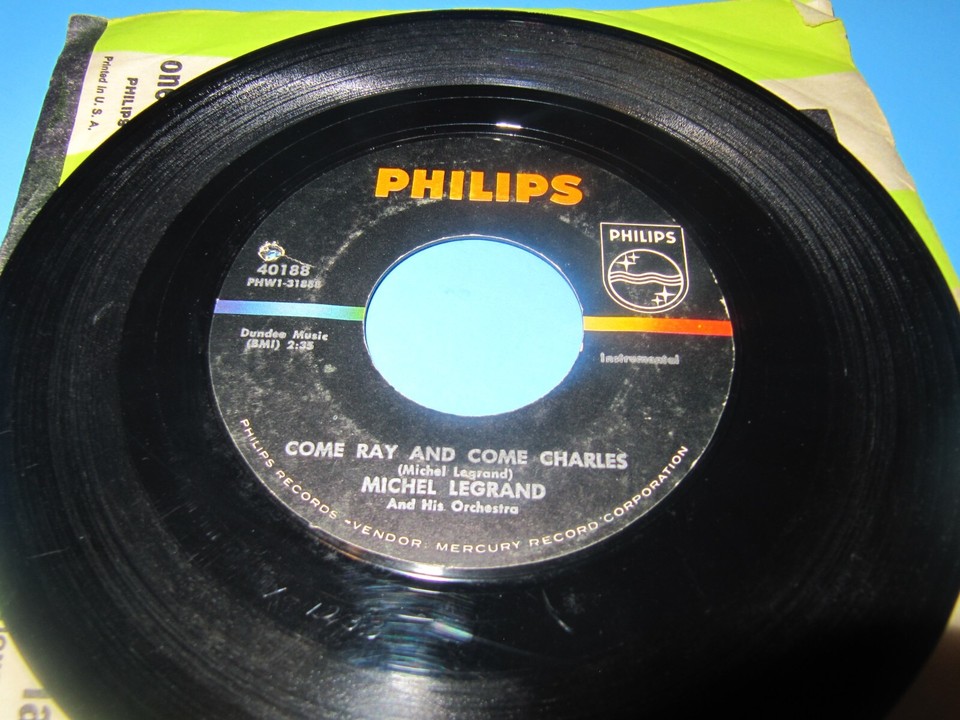 Mod Jazz R&B 45 MICHEL LEGRAND Come Ray & Come Charles/Monkey Business ...