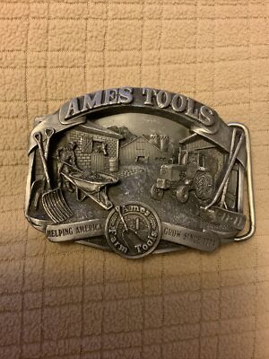 1989 AMES TOOLS Helping America Grow Pewter Belt Buckle | eBay