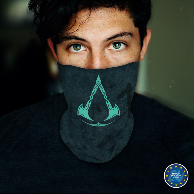 Washable Fabric Face Cover Neck Gaiter Assassin's Creed, Valhalla ...
