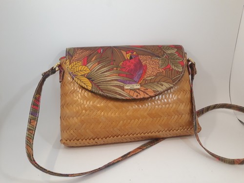 Cora Jacobs Vintage Straw Purse With Parrot On Flap | eBay