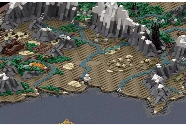 Custom For Lego Lord of the Rings The Hobbit Map of Middle Earth NEW ...