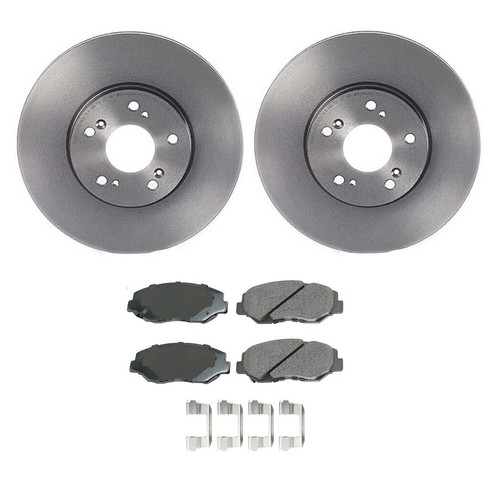 Akebono Performance Front Brake Kit Disc Rotors Ceramic Pads for Honda ...